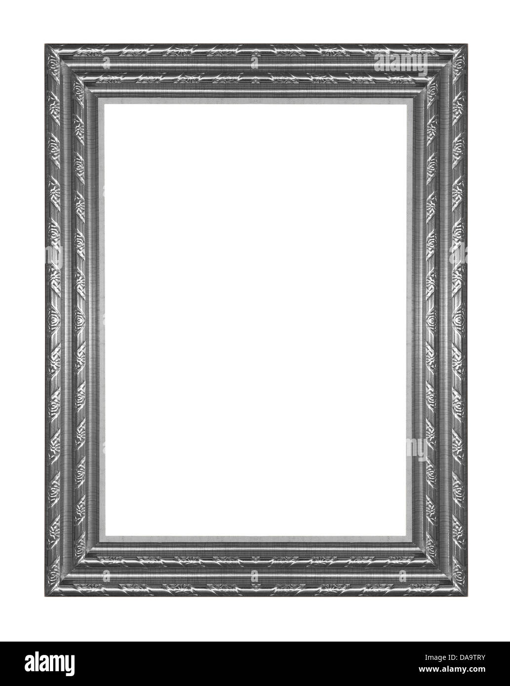 Ancient wooden frame isolated on white background Stock Photo - Alamy