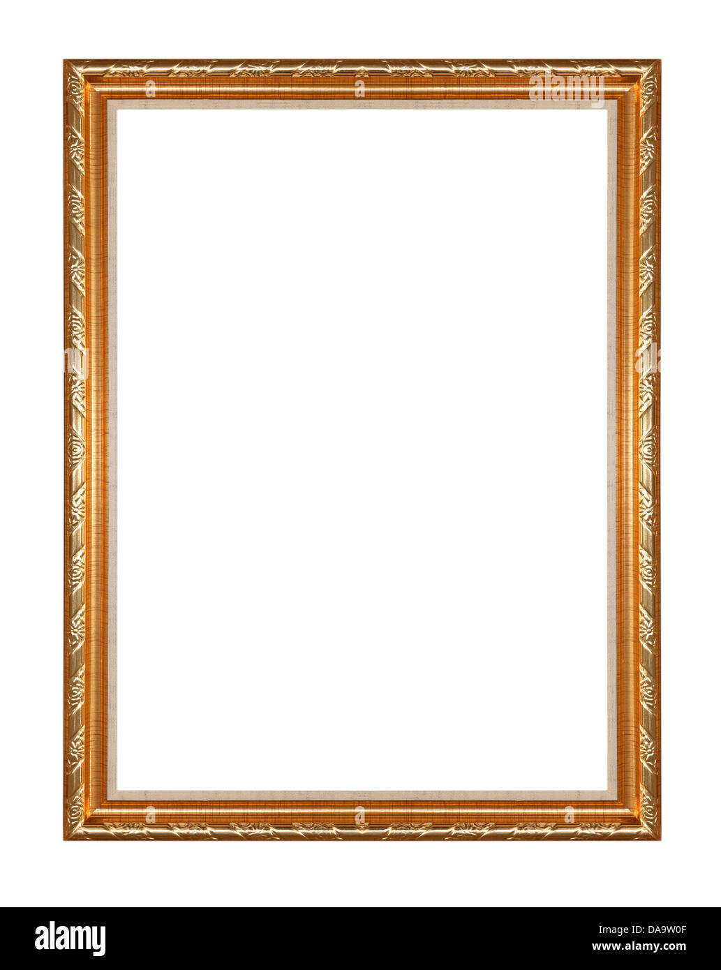 Ancient wooden frame isolated on white background Stock Photo - Alamy