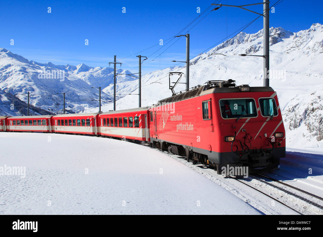 Alps, Andermatt, Railway, mountains, railroad, Furka Oberalp ...