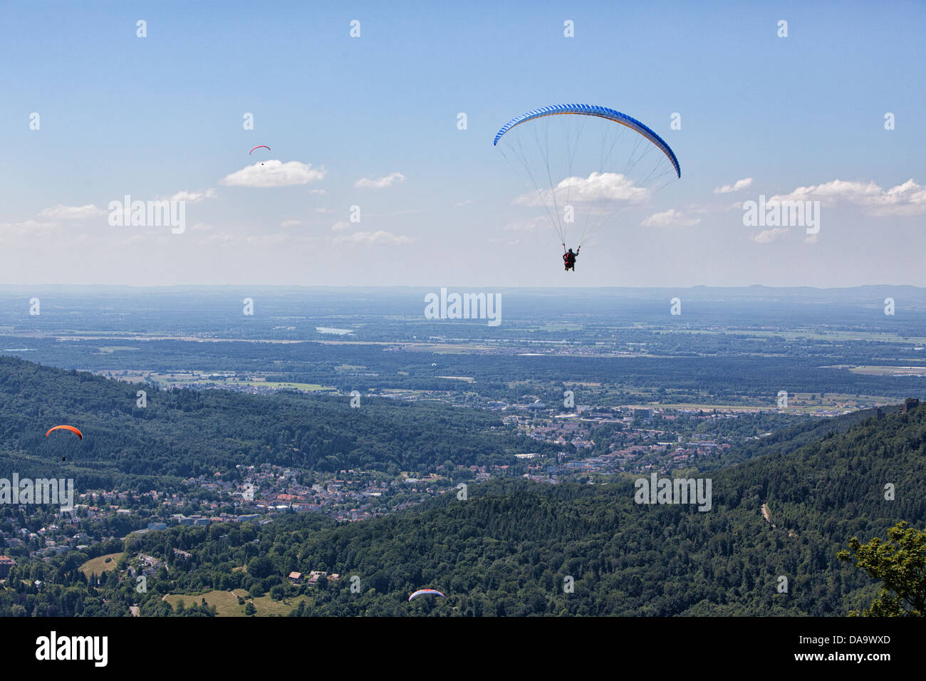 Paragliding at Mt. Merkur. Baden-Baden. Germany Stock Photo - Alamy