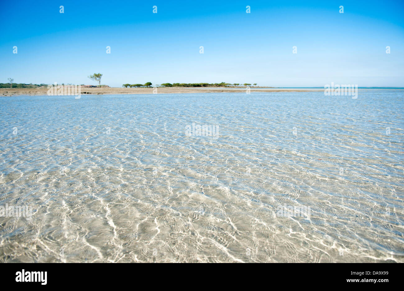Mangrove mudflats at low tide at One Arm Point, Cape Leveque, Kimberley ...