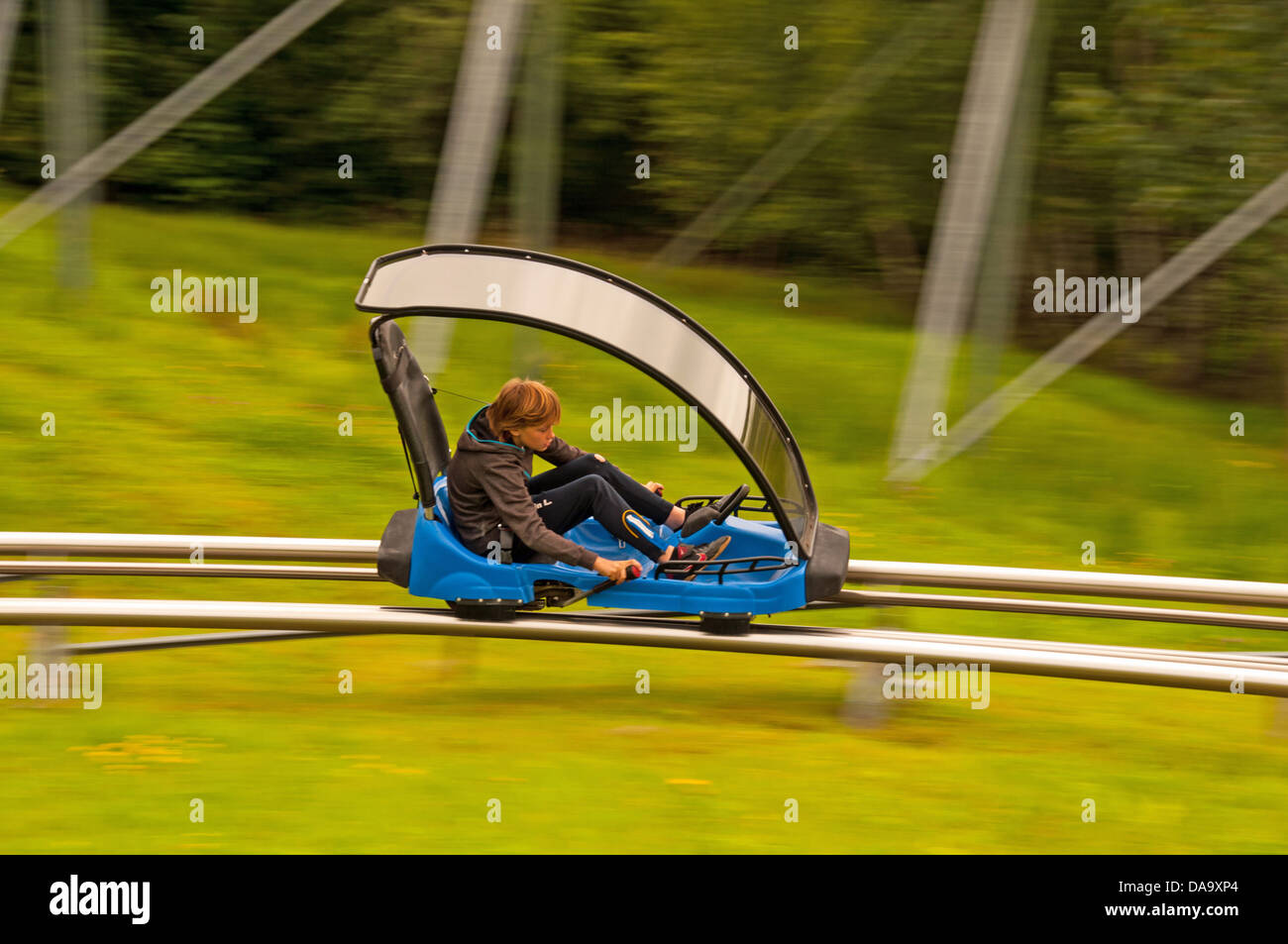 Allgäu, road, railway, Bavaria, Germany, Europe, model release ...