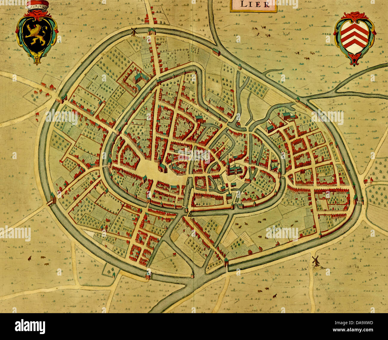 Antique map of Utrecht, Netherlands. Atlas of fortifications and ...
