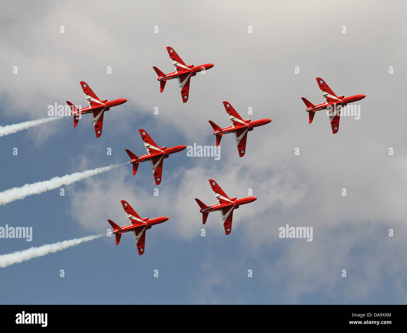 The RAF aerobatic display team, The Red Arrows, displays at the Wings ...