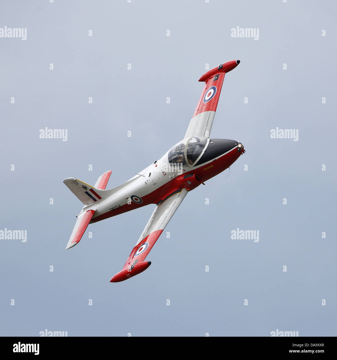 A preserved BAC Jet provost trainer flying at Dunsfold Wings and Wheels ...