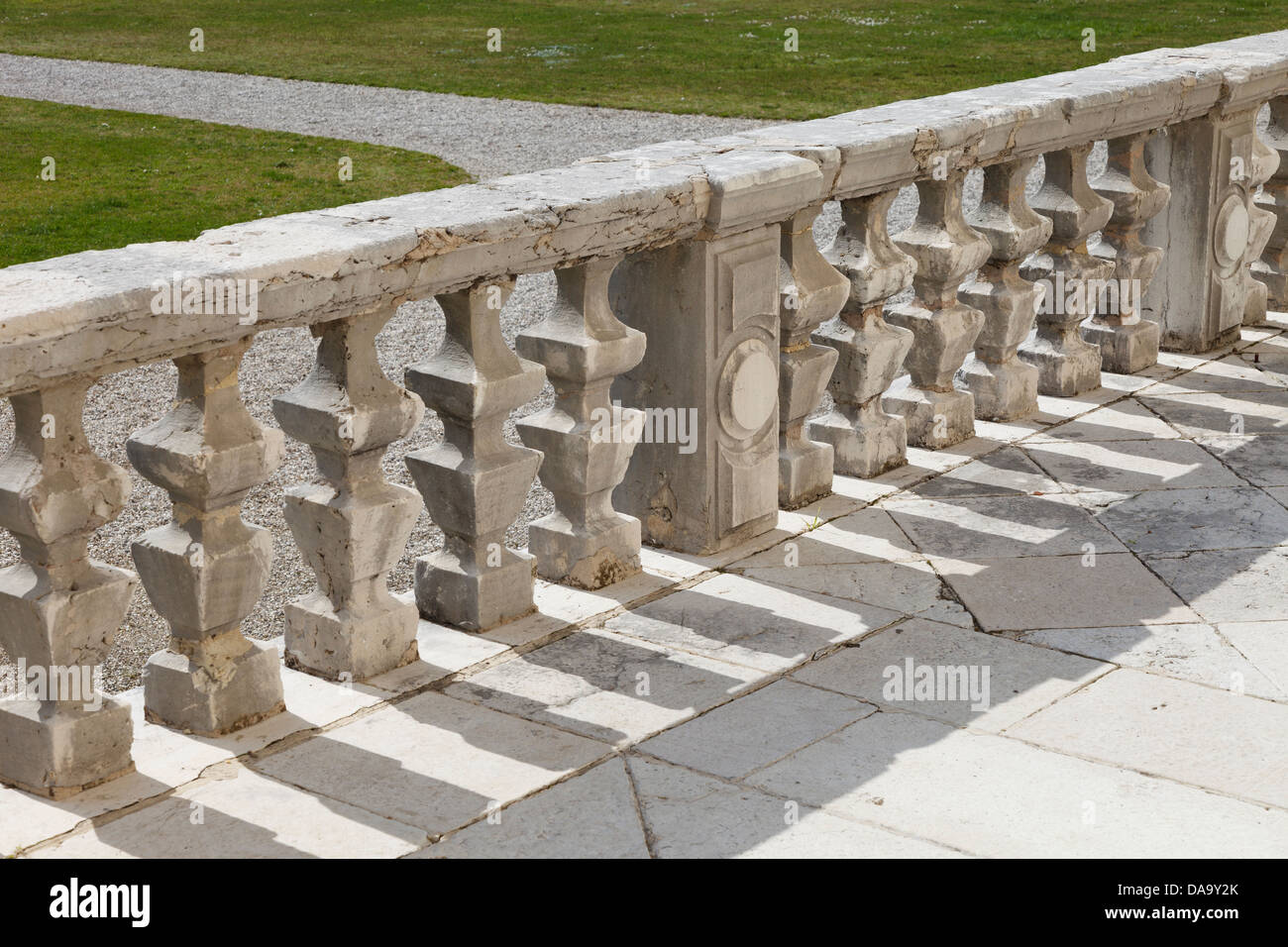 Marble handrail of Villa Manin, Friuli, Italy Stock Photo - Alamy