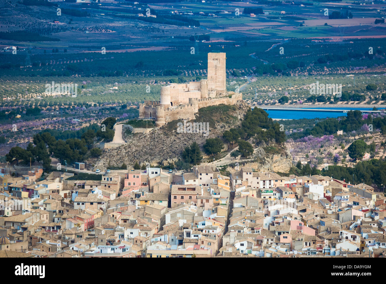 Spain, Europe, Valencia, architecture, buildings, castle, hill ...