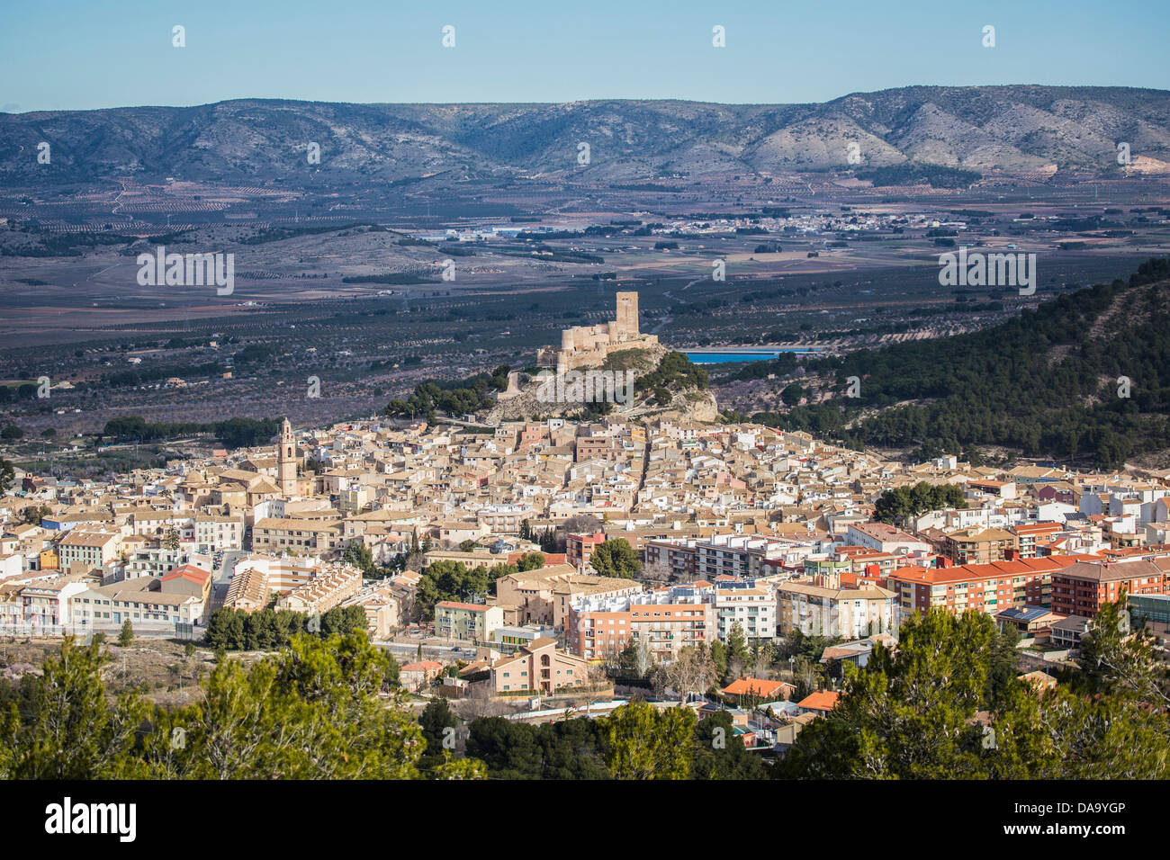 Spain, Europe, Valencia, architecture, buildings, castle, hill ...