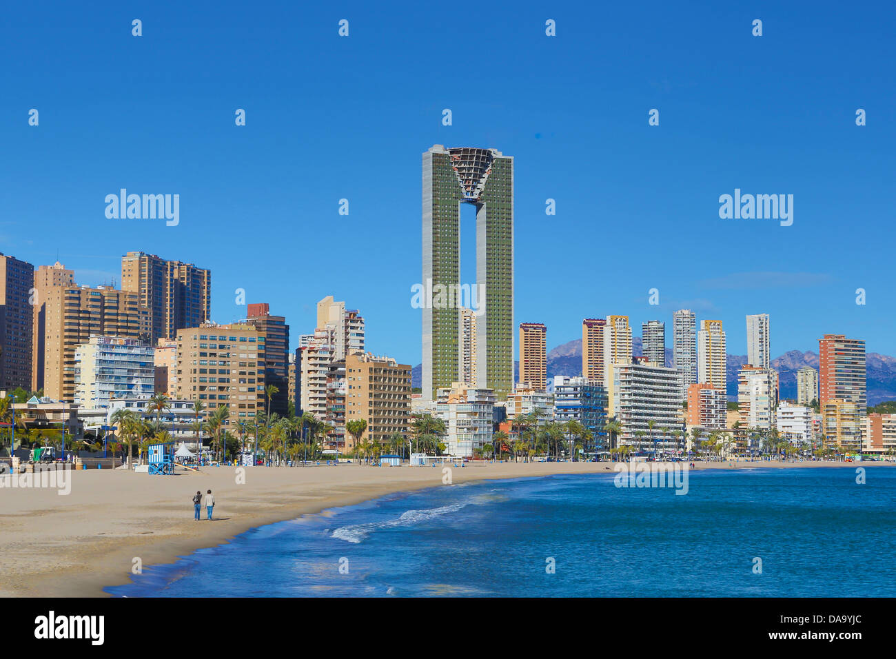 Spain, Europe, Benidorm, Costa Blanca, architecture, beach, city, coast ...