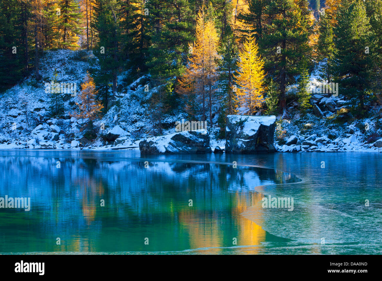 Lagh there Saoseo, lake, Switzerland, Europe, Graubünden, Grisons ...