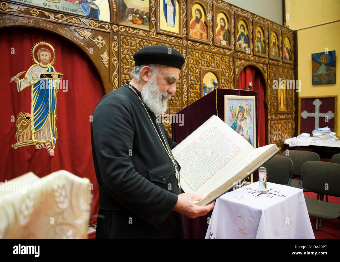 Father Pigol Bassili of the Coptic Orthodox Church of Alexandria in ...