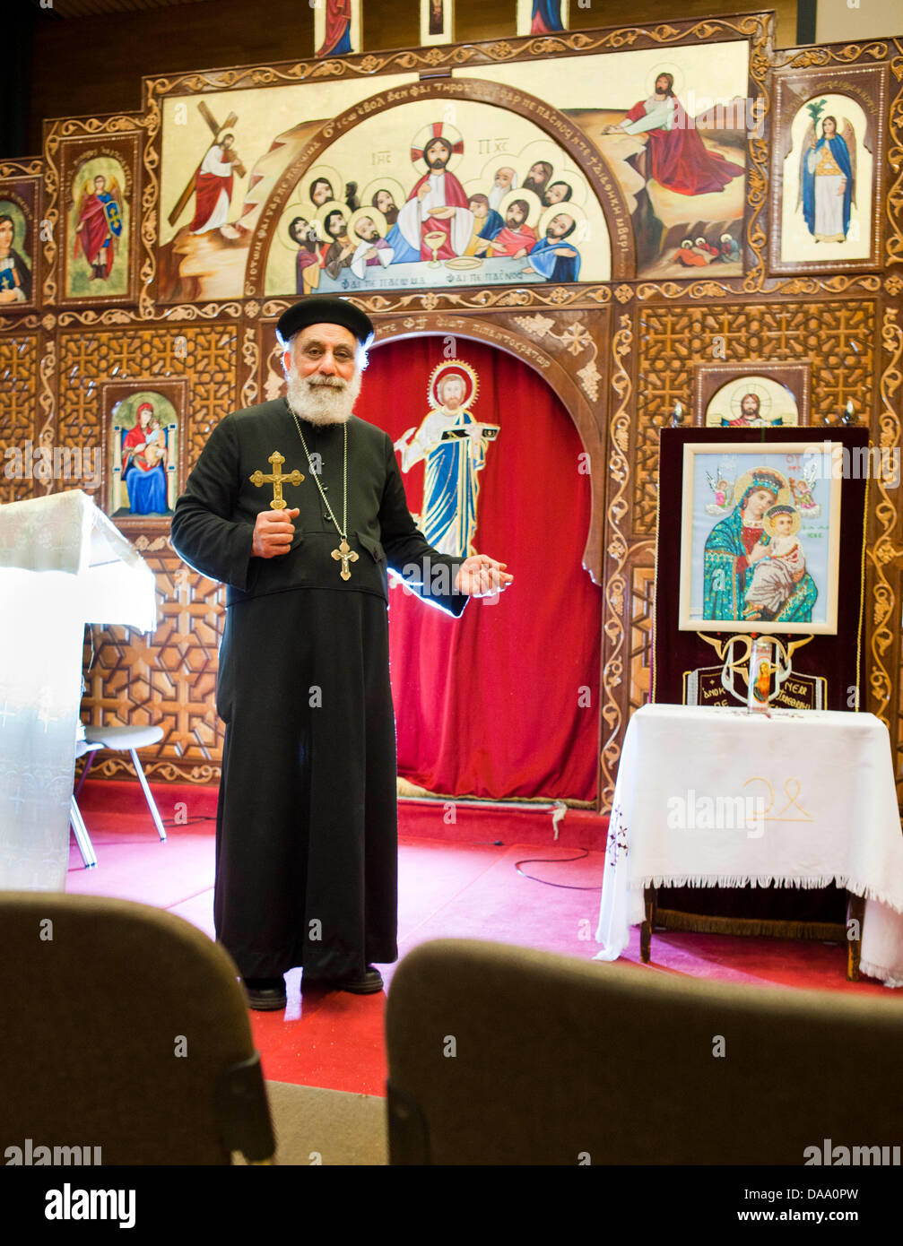 Father Pigol Bassili of the Coptic Orthodox Church of Alexandria in ...