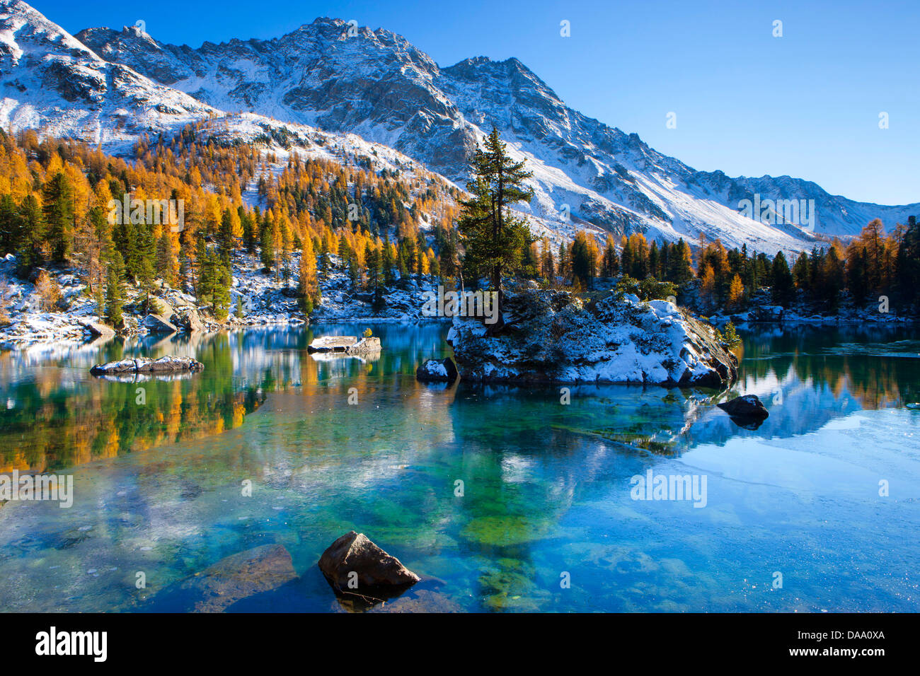 Lagh there Saoseo, lake, Switzerland, Europe, Graubünden, Grisons ...