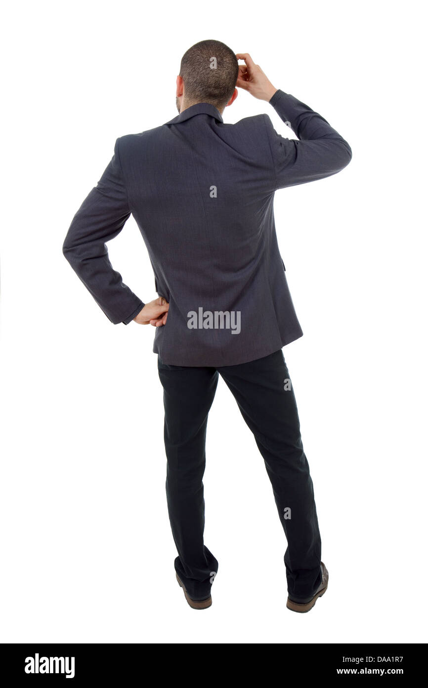 young business man full body from back Stock Photo - Alamy