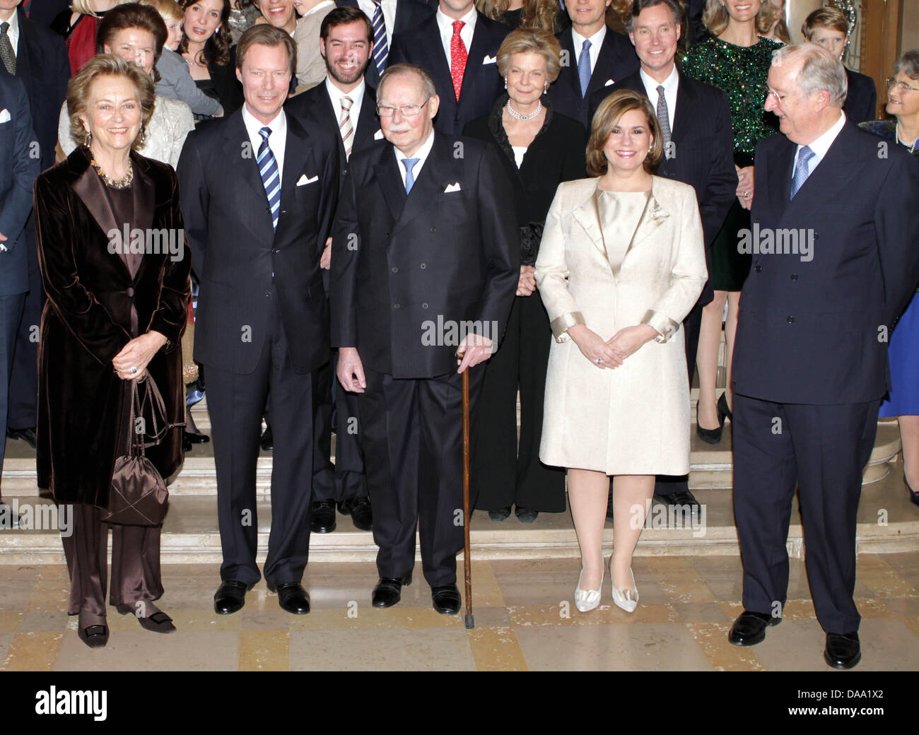 (L-R) Belgian Queen Paola, Grand Duke Henri of Luxembourg, Grand Duke ...