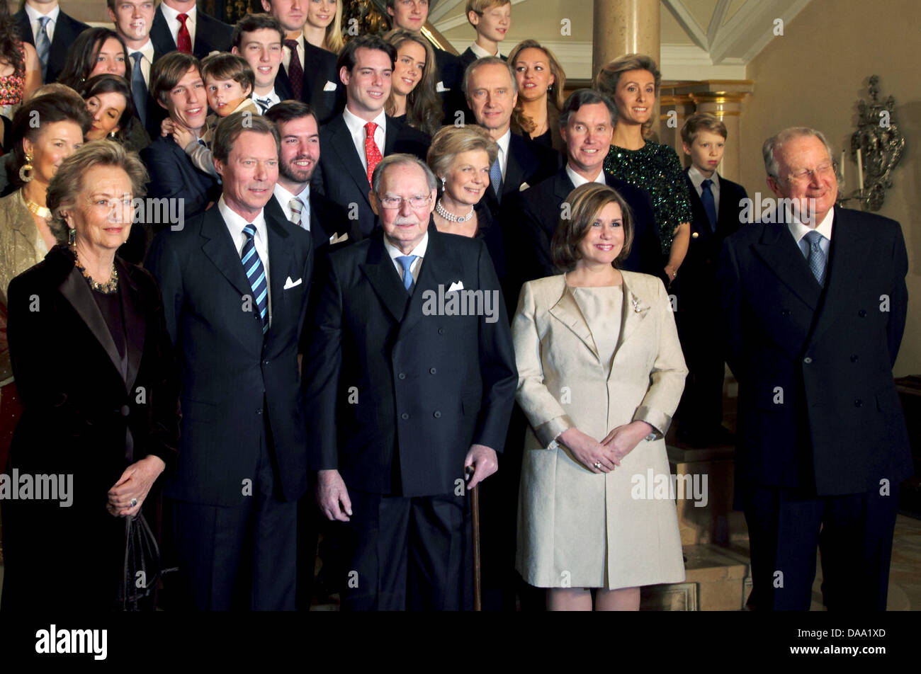 (L-R) Belgian Queen Paola, Grand Duke Henri of Luxembourg, Grand Duke ...
