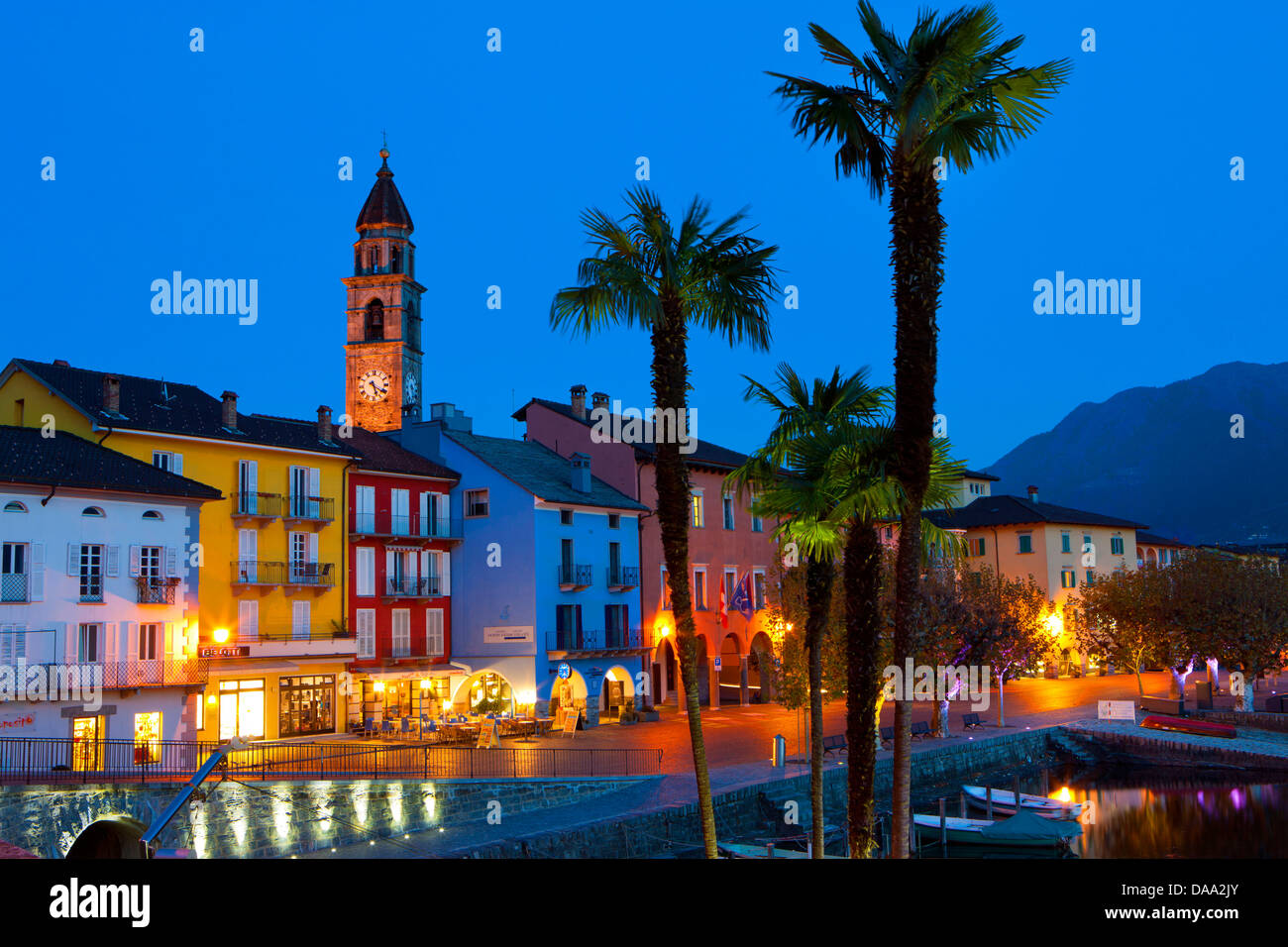 Ascona, Switzerland, Europe, canton, Ticino, Lago Maggiore, houses ...