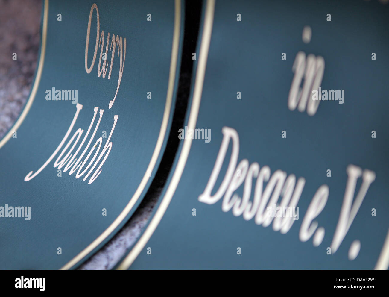 A wreath commemorates Oury Jalloh who was killed during a fire in a ...