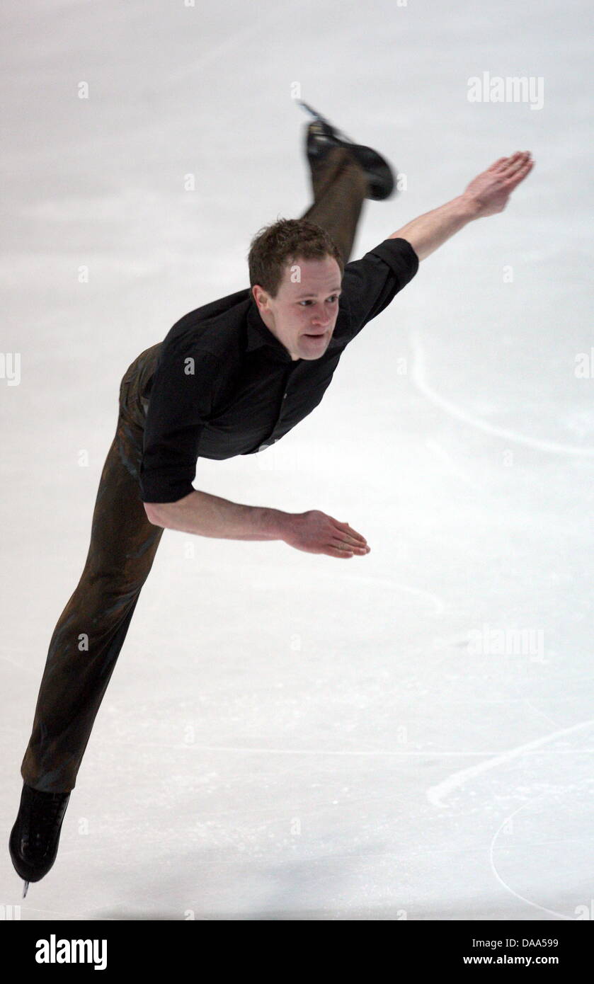 German skater Martin Liebers performs his choreography in the men's ...