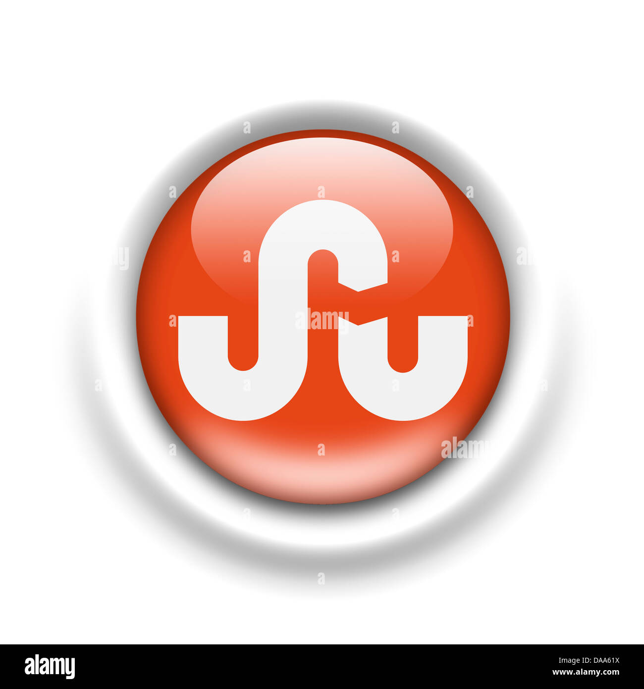 Stumble upon icon logo flag symbol Stock Photo - Alamy