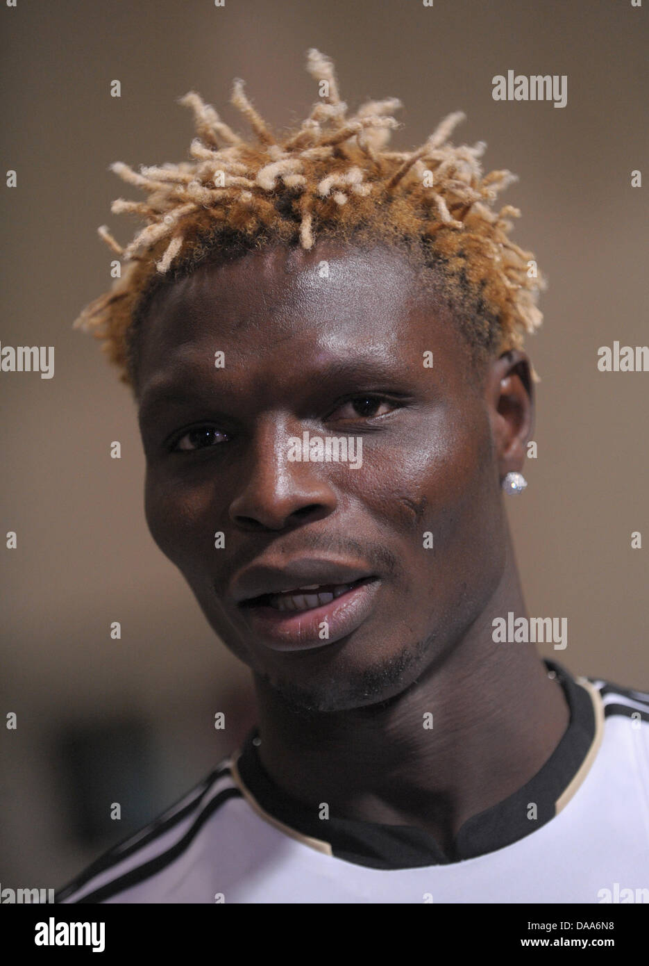 Former German Bundesliga soccer player Aristide Bance gives an ...