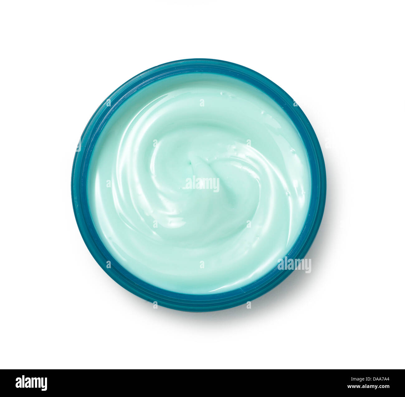 blue turquoise cream gel cut out onto a white background Stock Photo ...