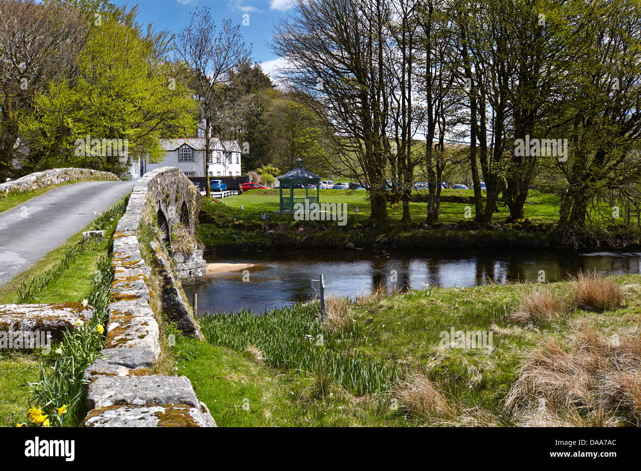 Two Bridges Hotel on Dartmoor. Princetown. Devon Stock Photo - Alamy