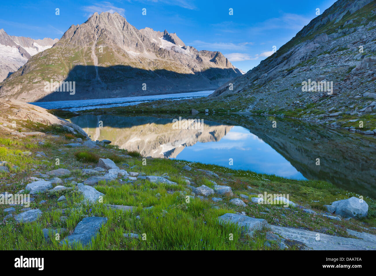 Märjelensee, Switzerland, Europe, canton, Valais, Aletsch area, UNESCO ...