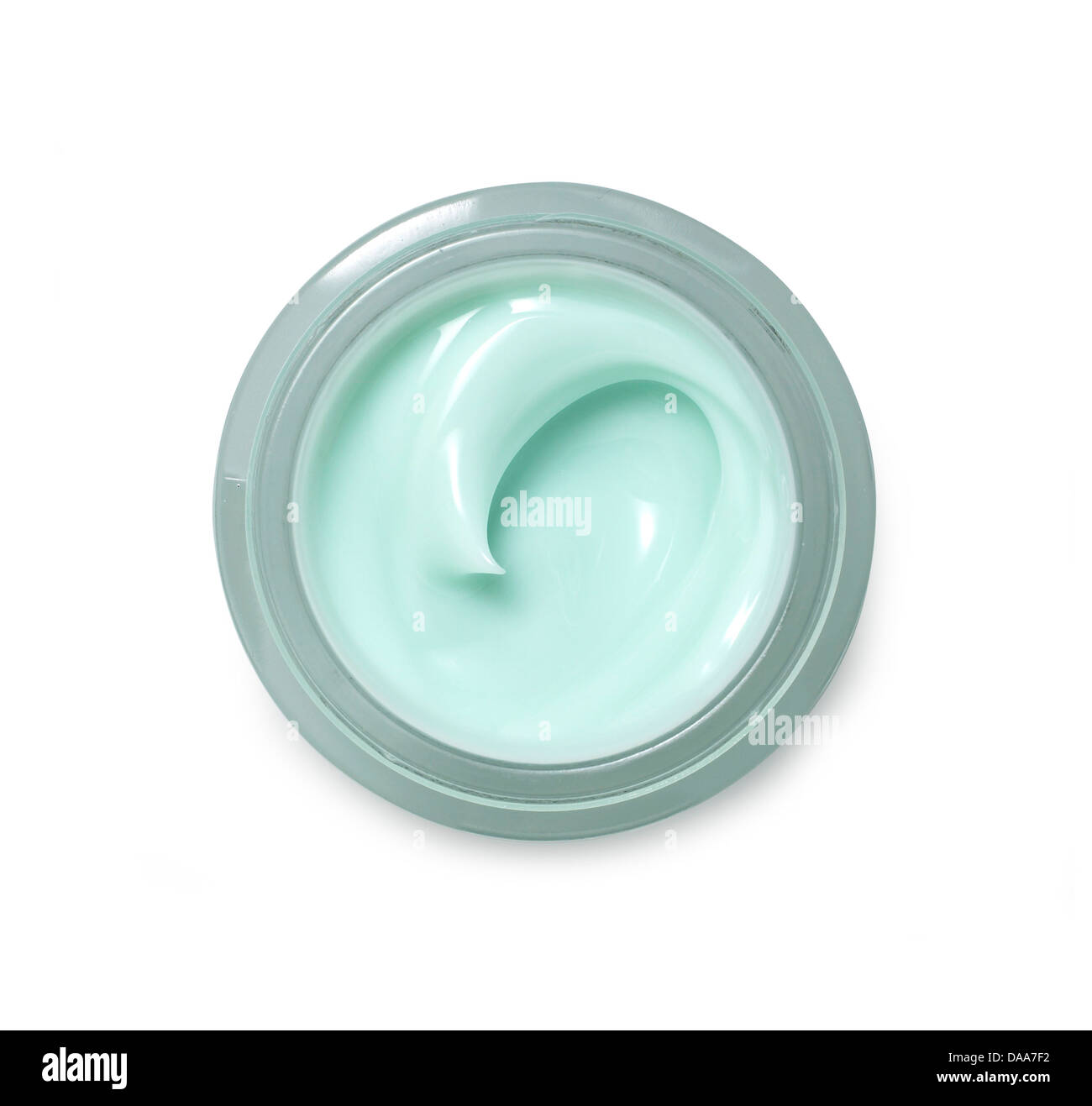 blue turquoise cream gel cut out onto a white background Stock Photo ...