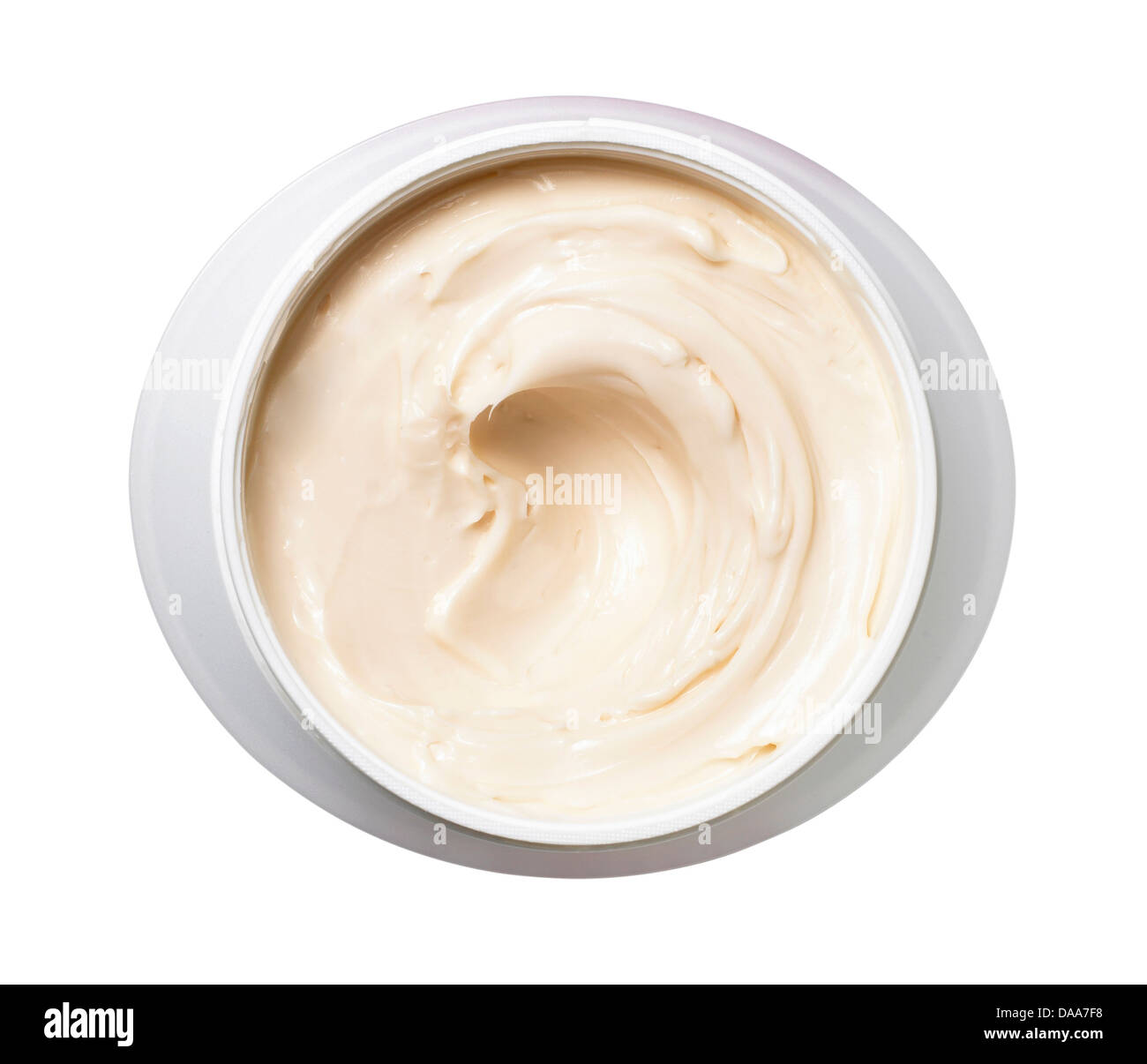 pinky beige pot of beauty cream cut out onto a white background Stock ...
