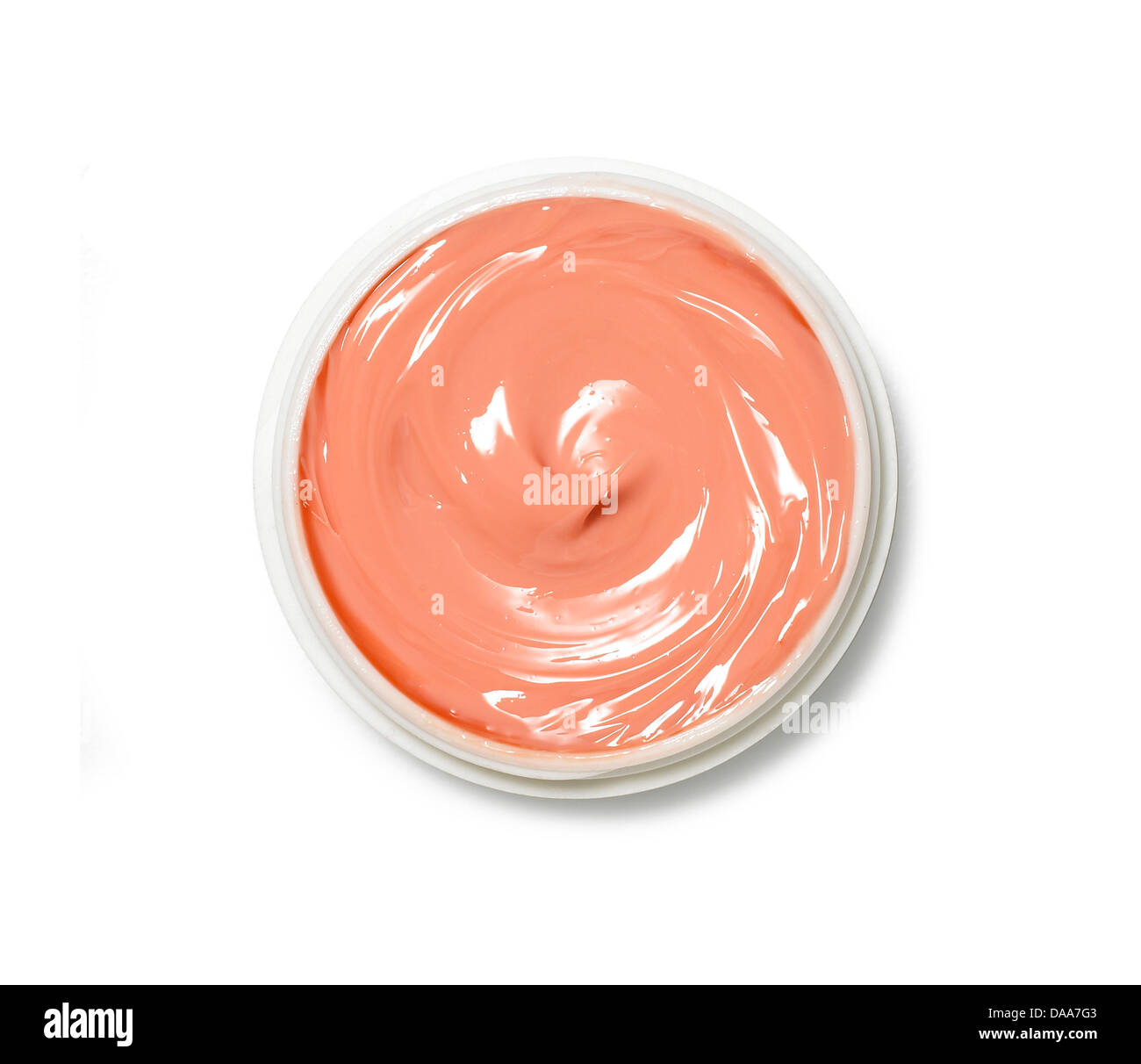 pink beige body cream gel cut out onto a white background Stock Photo ...