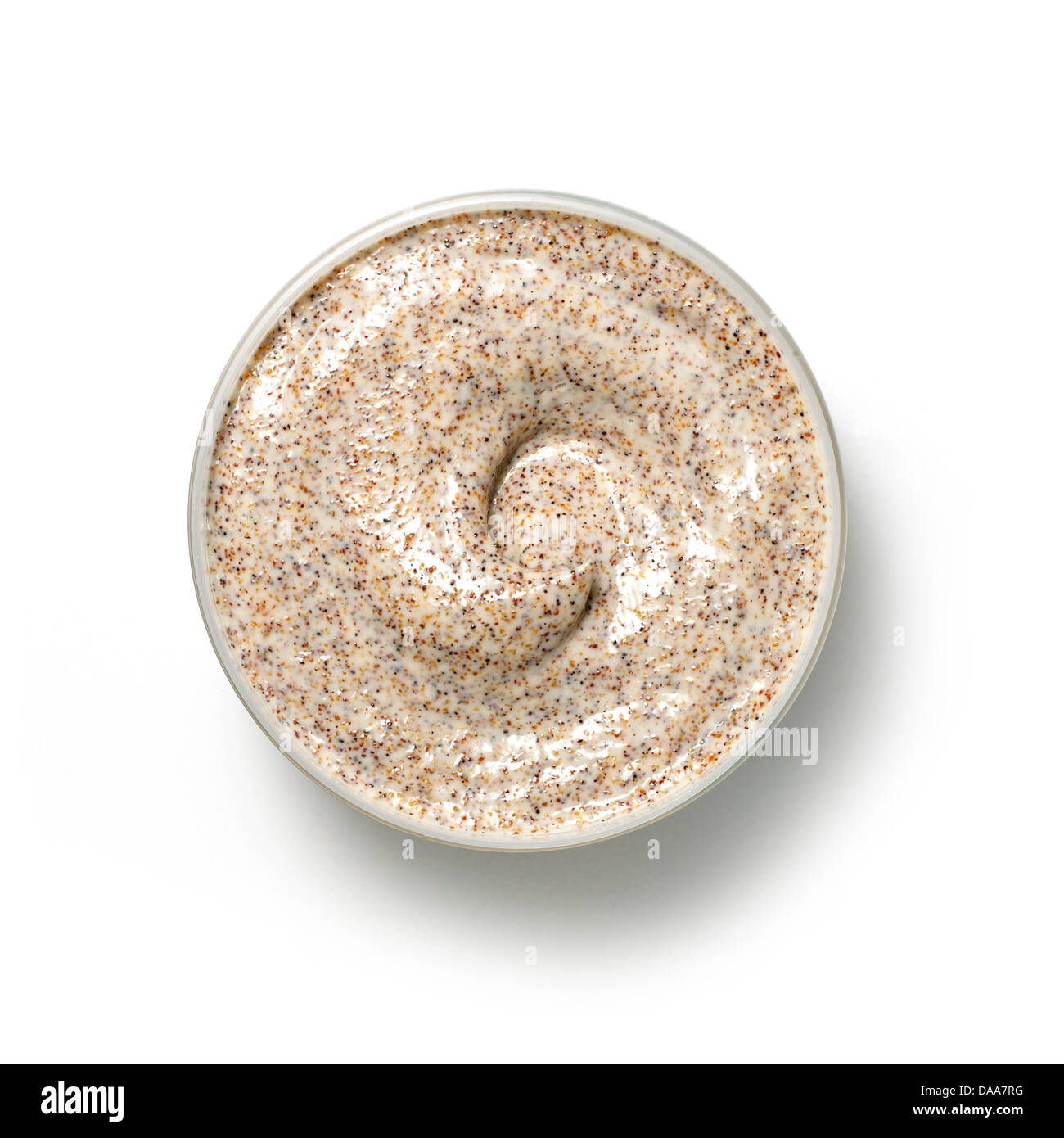 beige yellow body scrub paste cut out onto a white background Stock ...