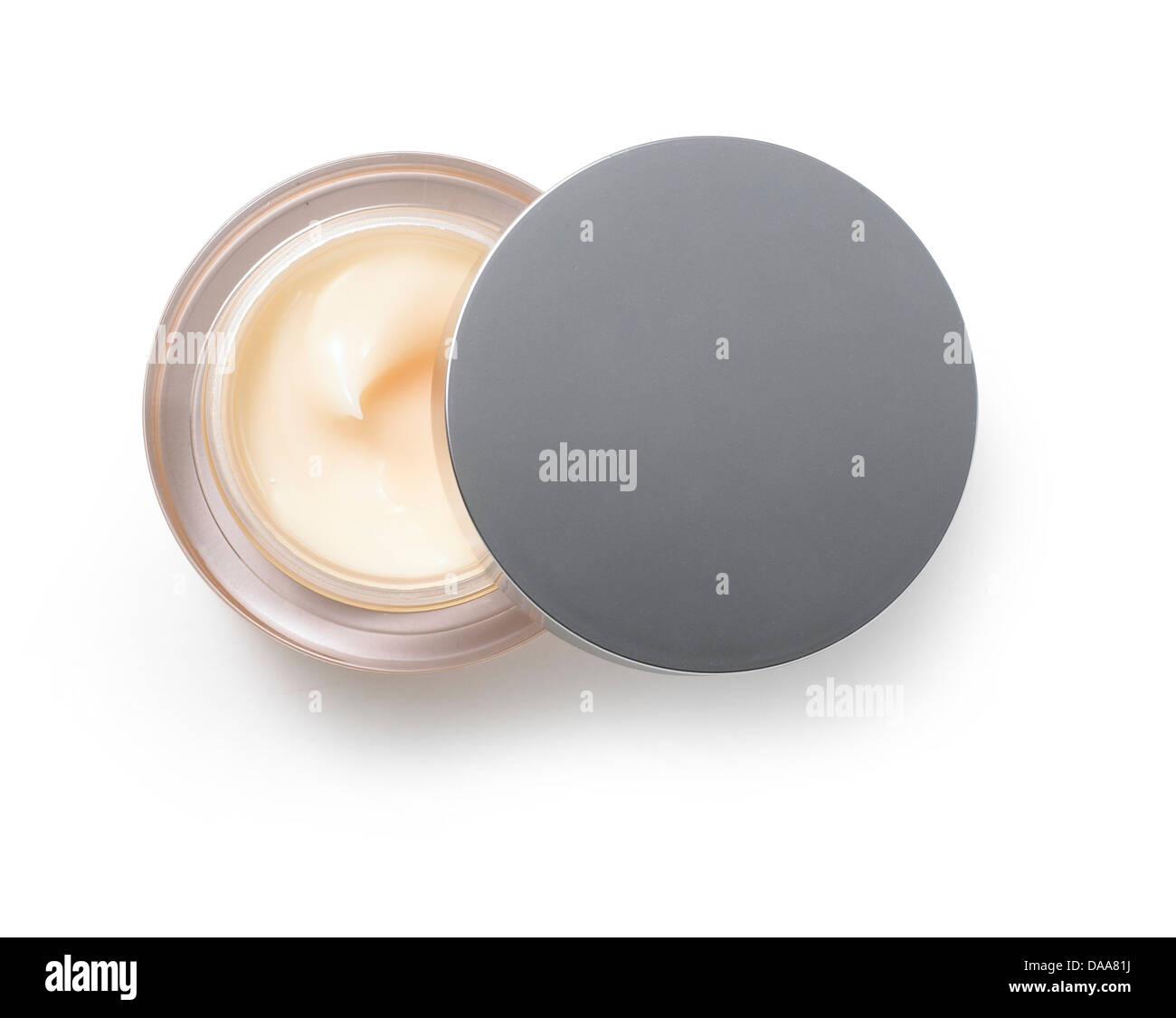 pink beige body cream pot cut out onto a white background Stock Photo ...