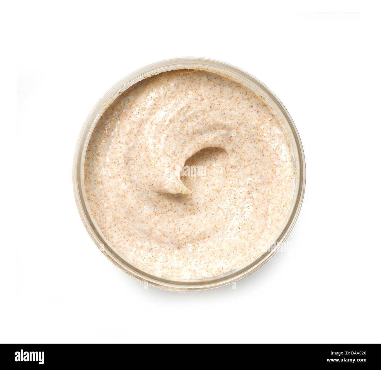 beige yellow body scrub paste cut out onto a white background Stock ...