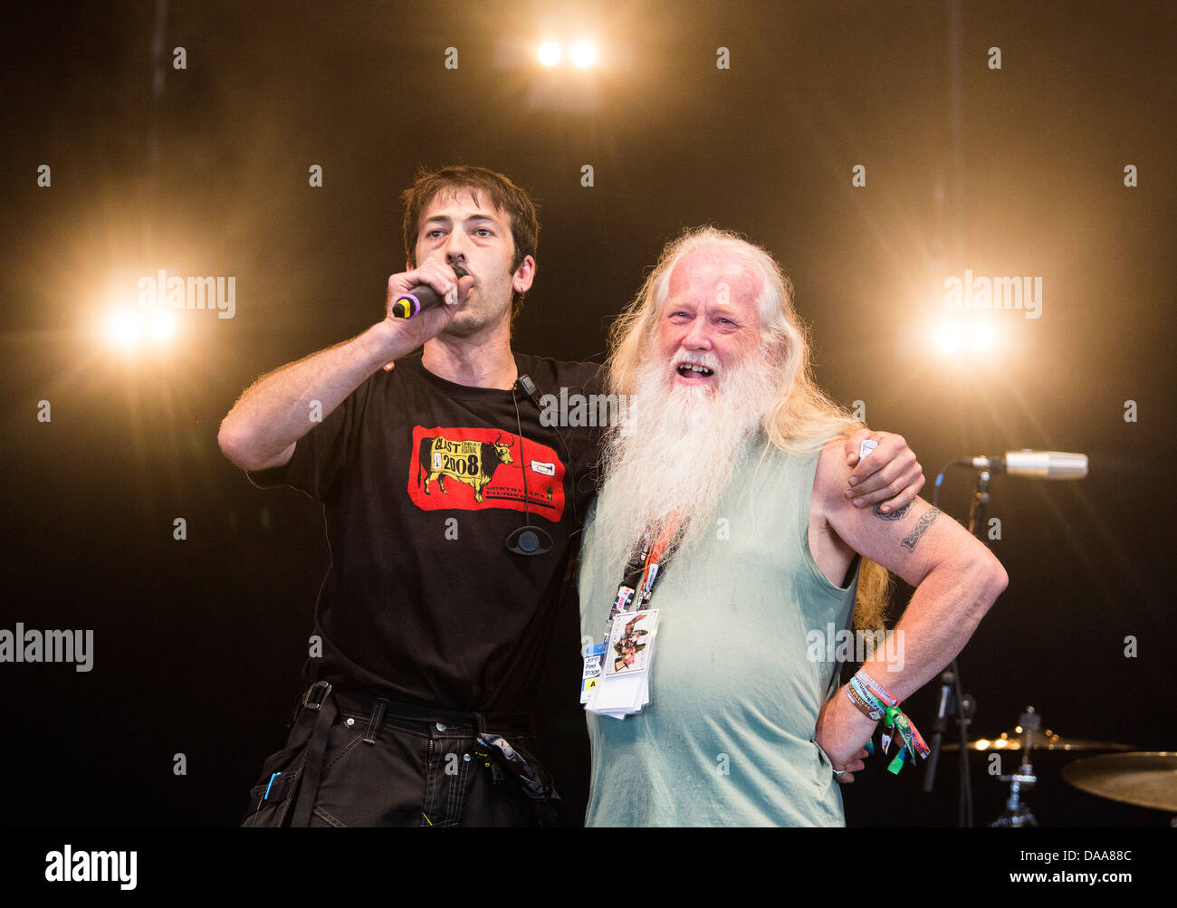 Jim Fox, organiser and compere on the John Peel Stage of Glastonbury ...