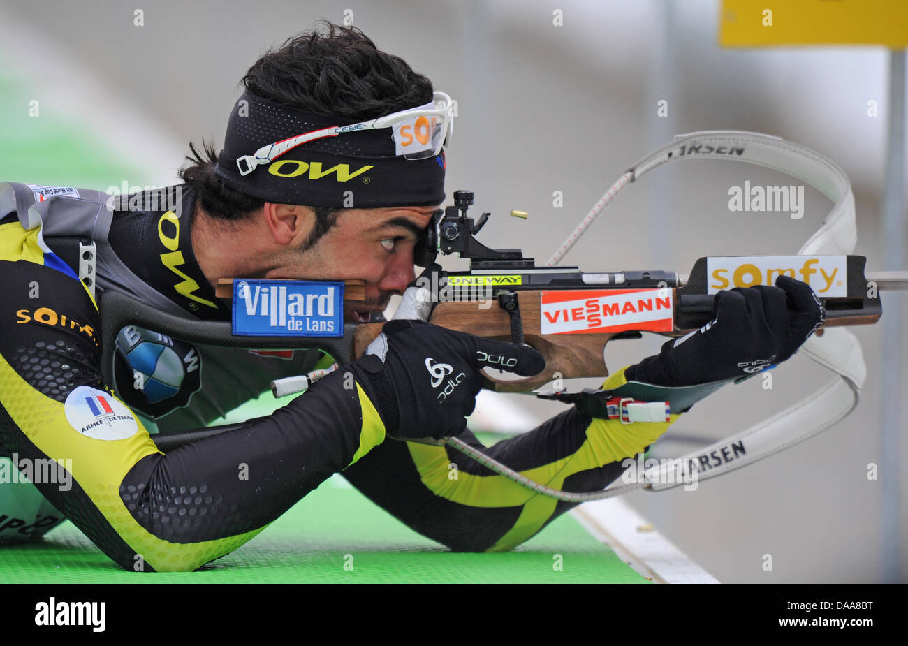 France's Simon Fourcade competes in the Men 10km Sprint at the biathlon ...