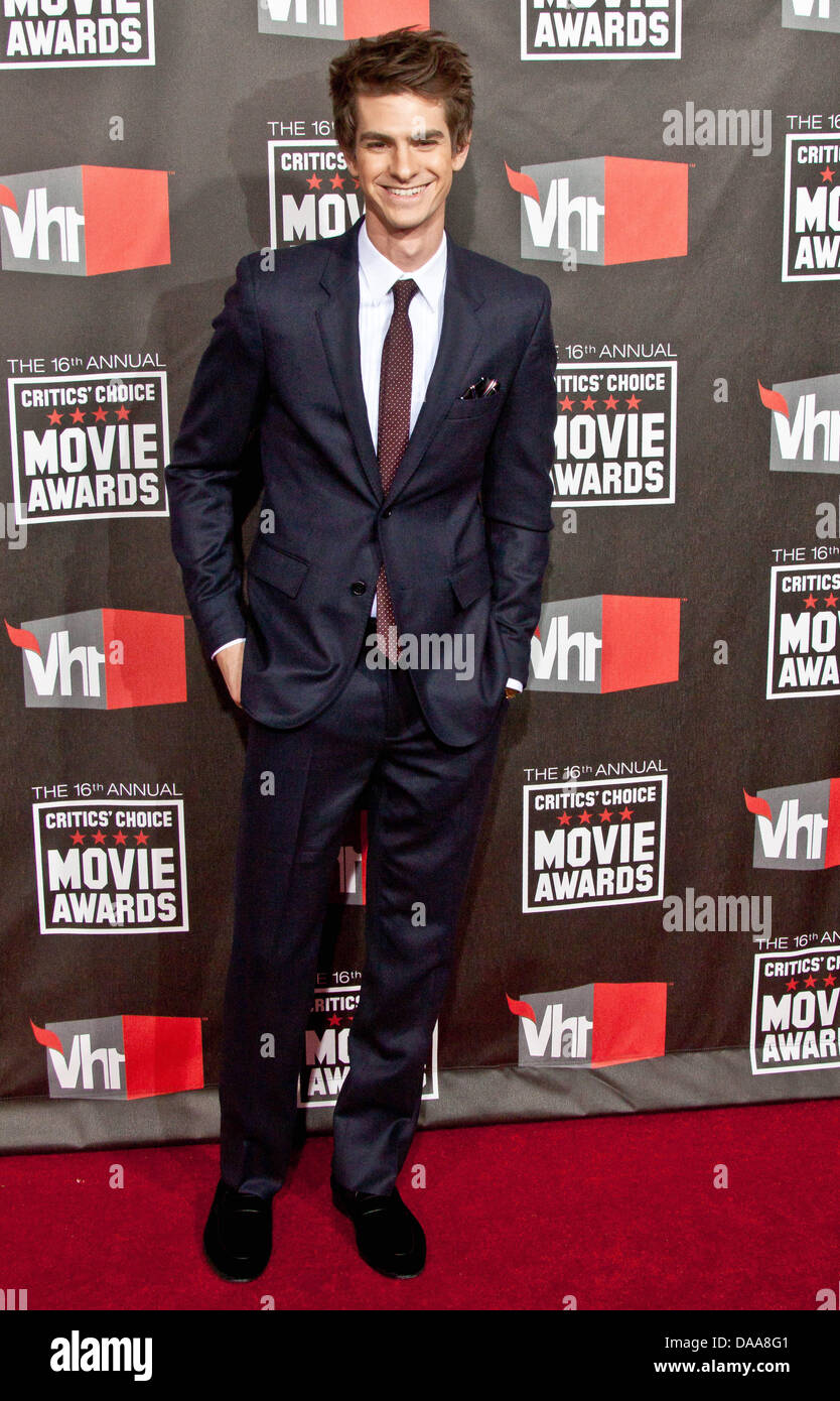 Actor Andrew Garfield arrives at the 16th Annual Critic's Choice Movie ...