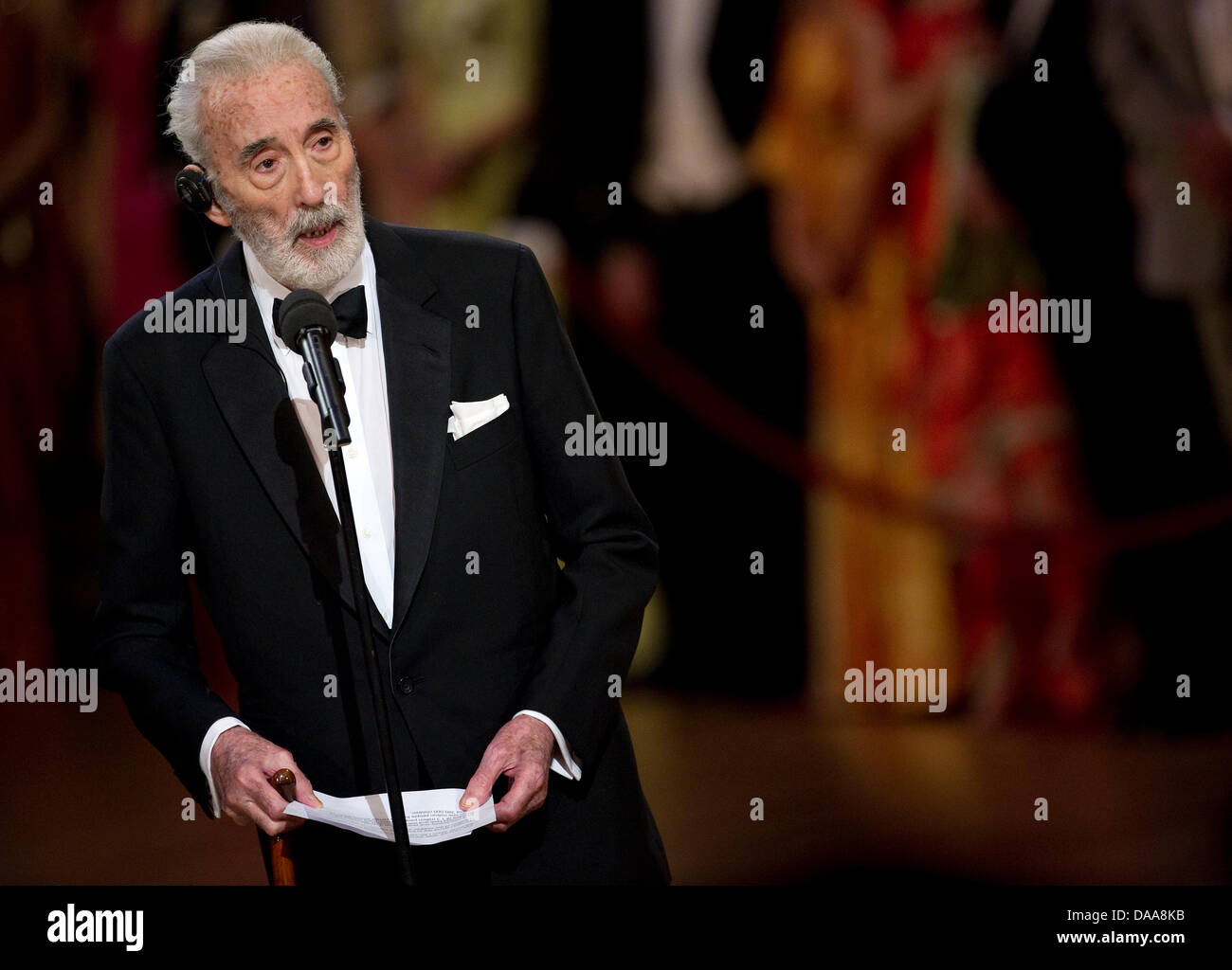 British actor and UNICEF Ambassador Christopher Lee is a guest at the ...