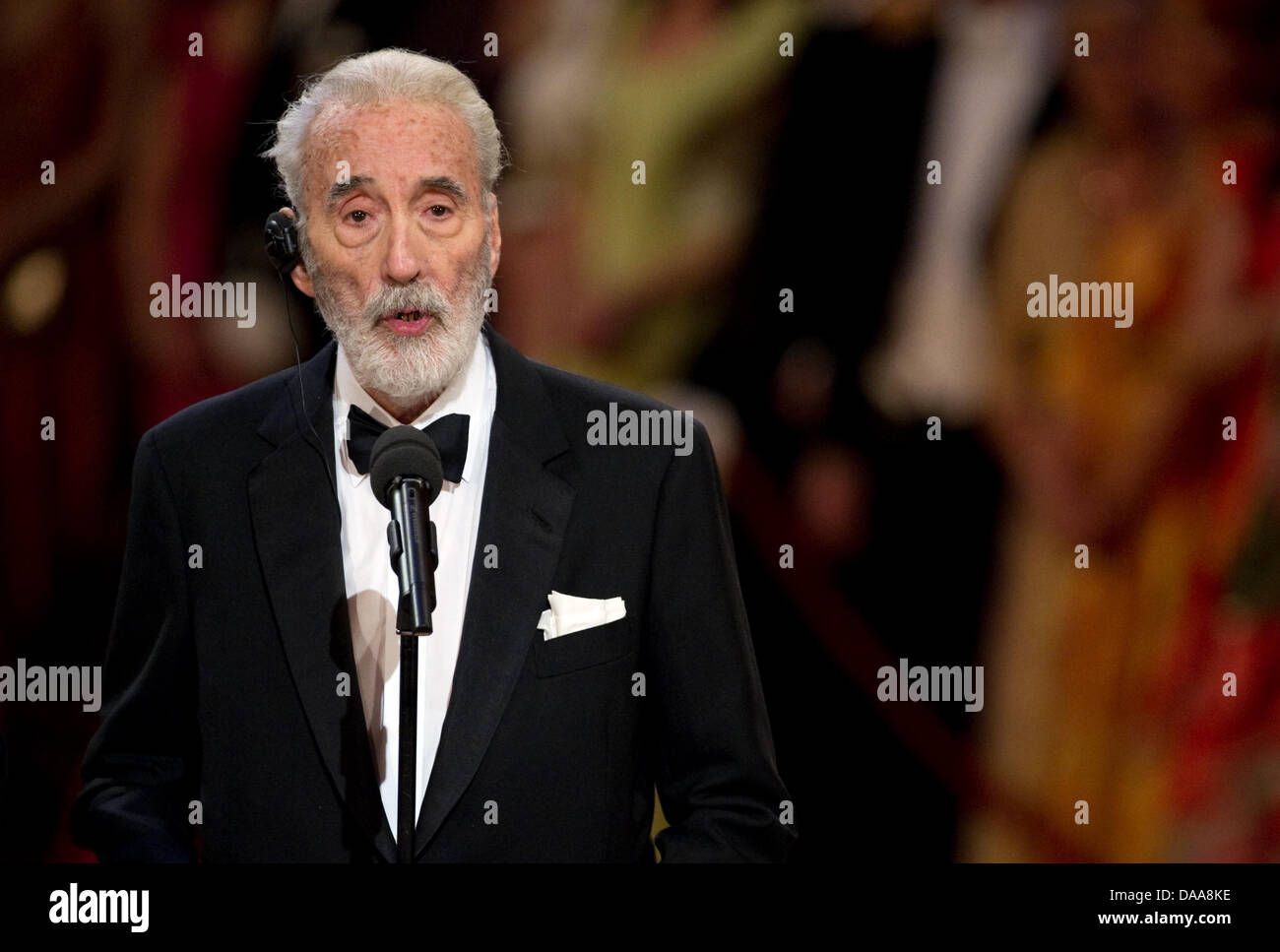 British actor and UNICEF Ambassador Christopher Lee is a guest at the ...
