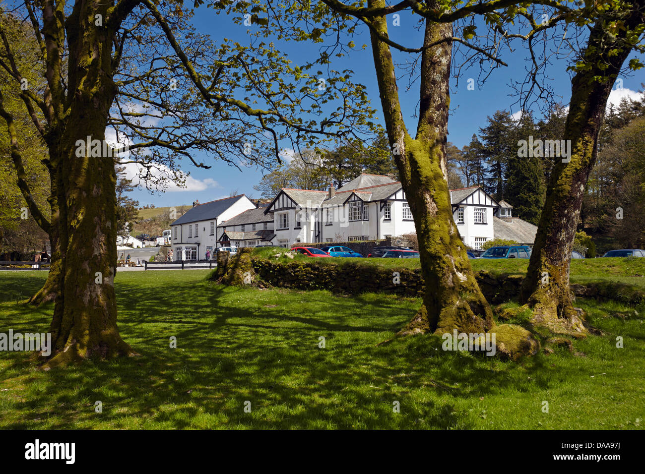 Two Bridges Hotel on Dartmoor. Princetown. Devon Stock Photo - Alamy