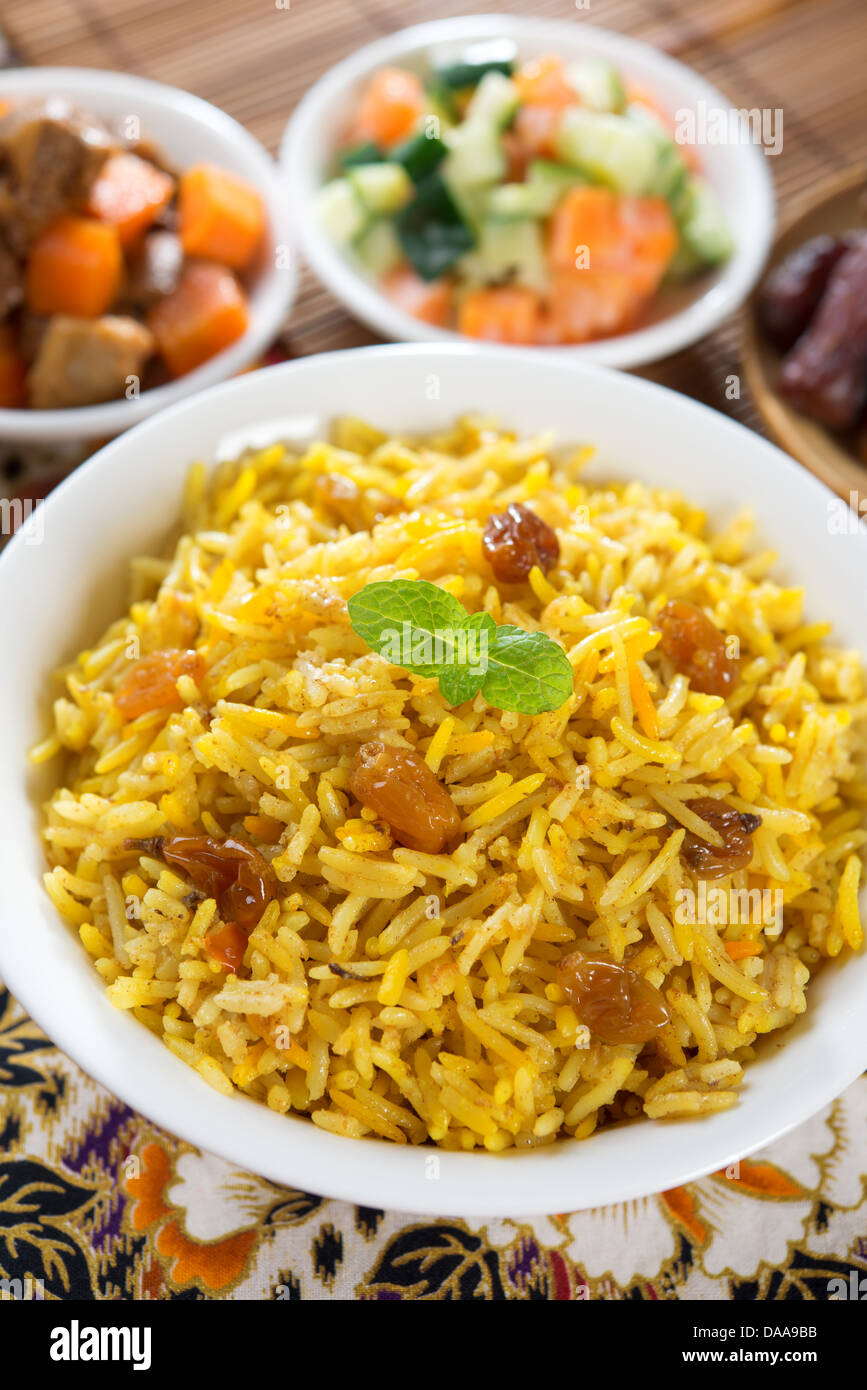Arab rice, Ramadan food in middle east usually served with tandoor lamb ...