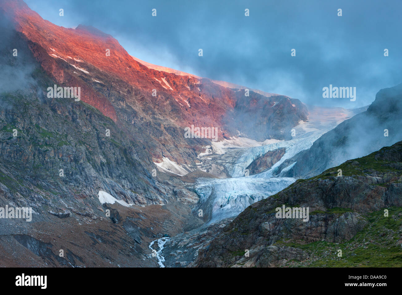 Stone glacier, Switzerland, Europe, canton, Bern, Bernese Oberland ...