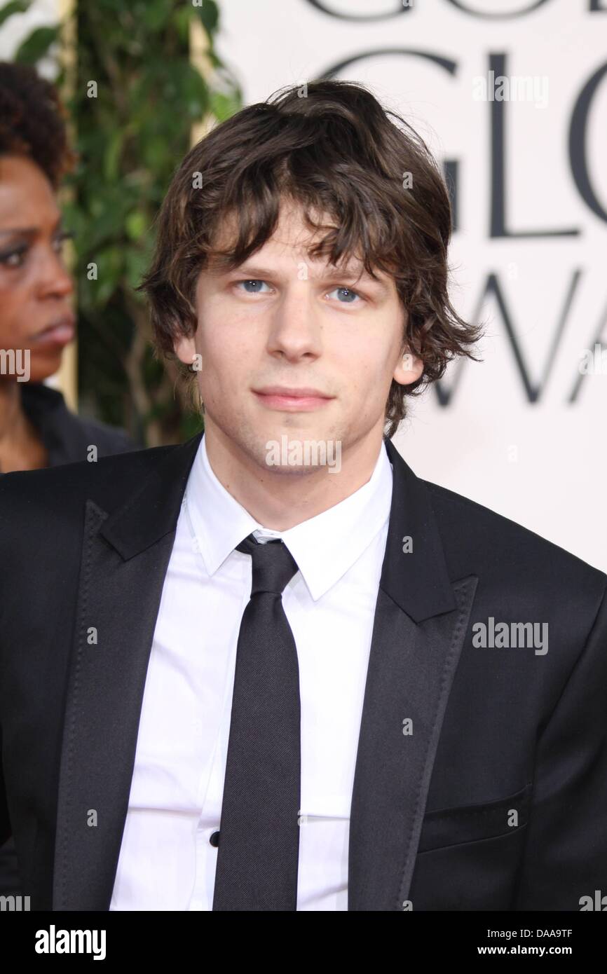 US actor Jesse Eisenberg arrives at the 68th Golden Globe Awards ...