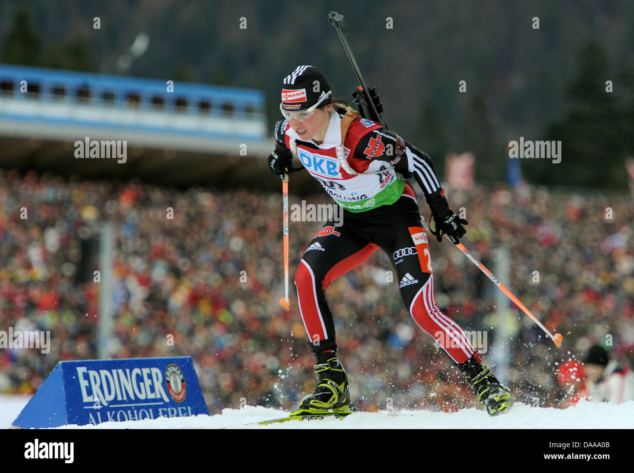Germany's Andrea Henkel competes at the Women's 7.5km Sprint at the ...