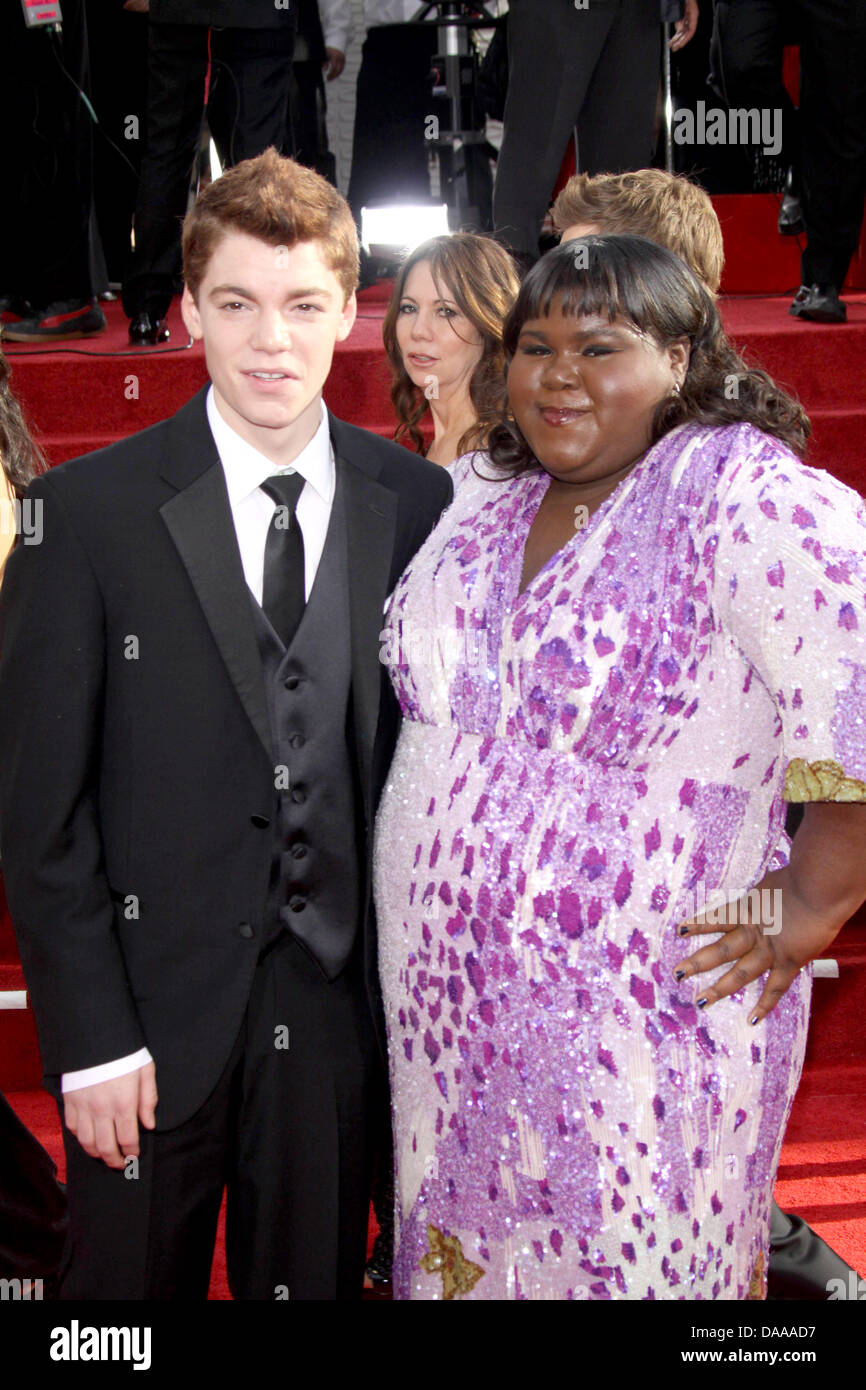 Actress Gabourey Sidibe and guest arrives at the 68th Golden Globe ...
