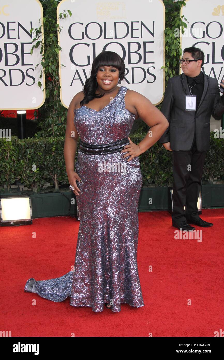 US actress Amber Riley arrives for the 68th Golden Globe Awards at the ...