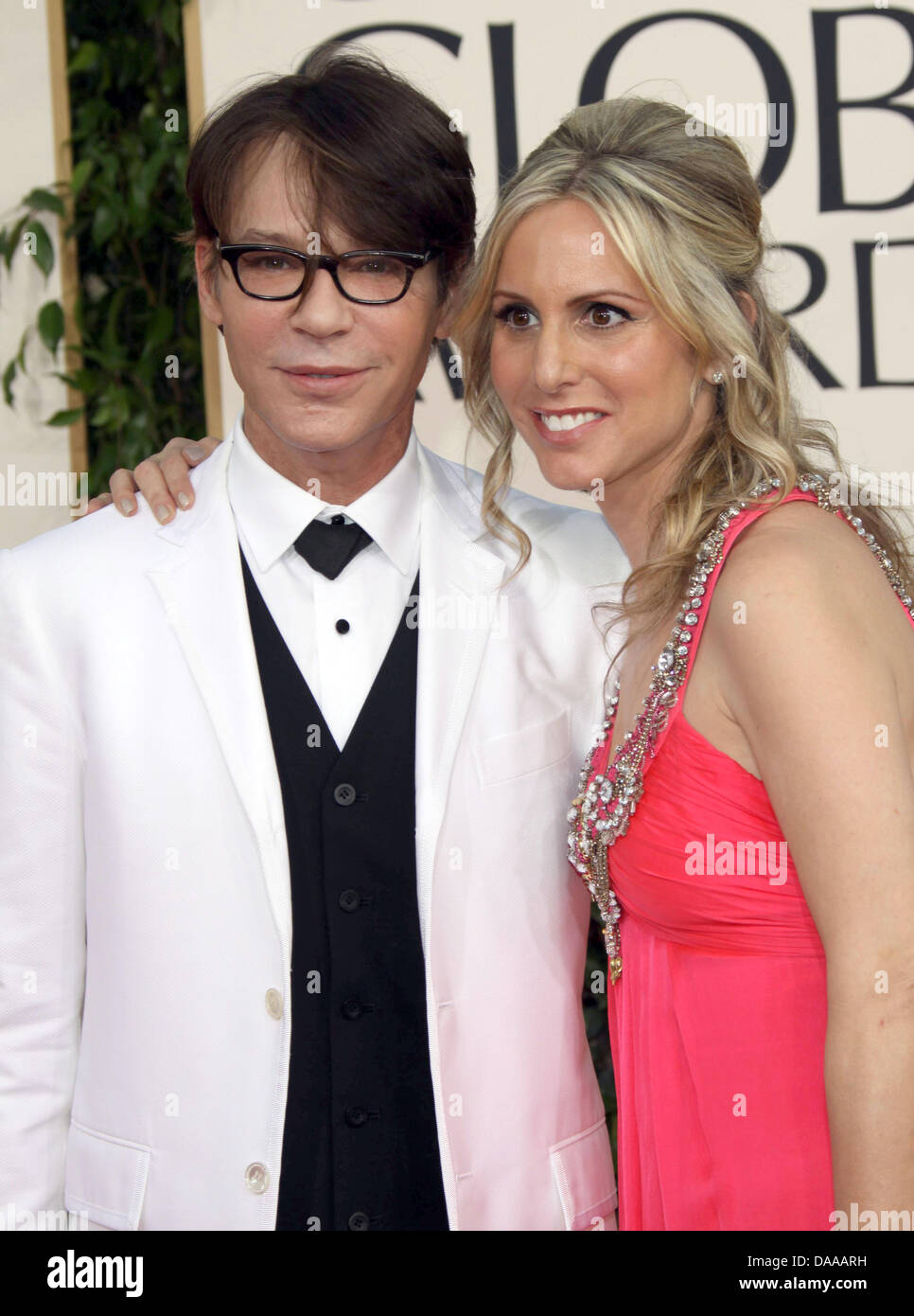 US actor and producer Steve Antin and US producer Stacy Cramer arrive ...