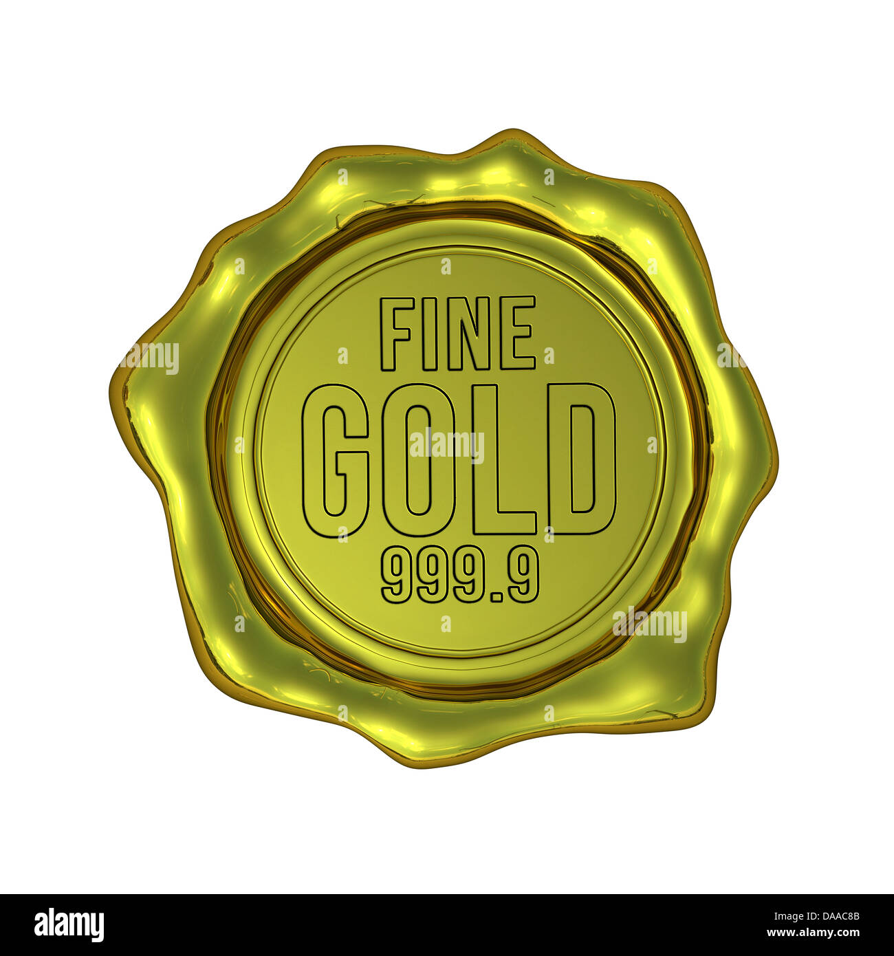 Golden seal stamp gold purity hi-res stock photography and images - Alamy