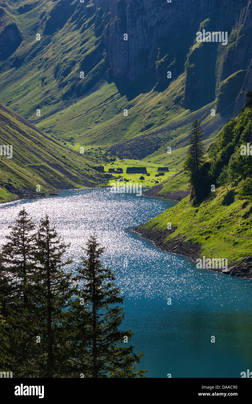 Fälensee, Switzerland, Europe, canton, Appenzell, Innerrhoden, Alpstein ...
