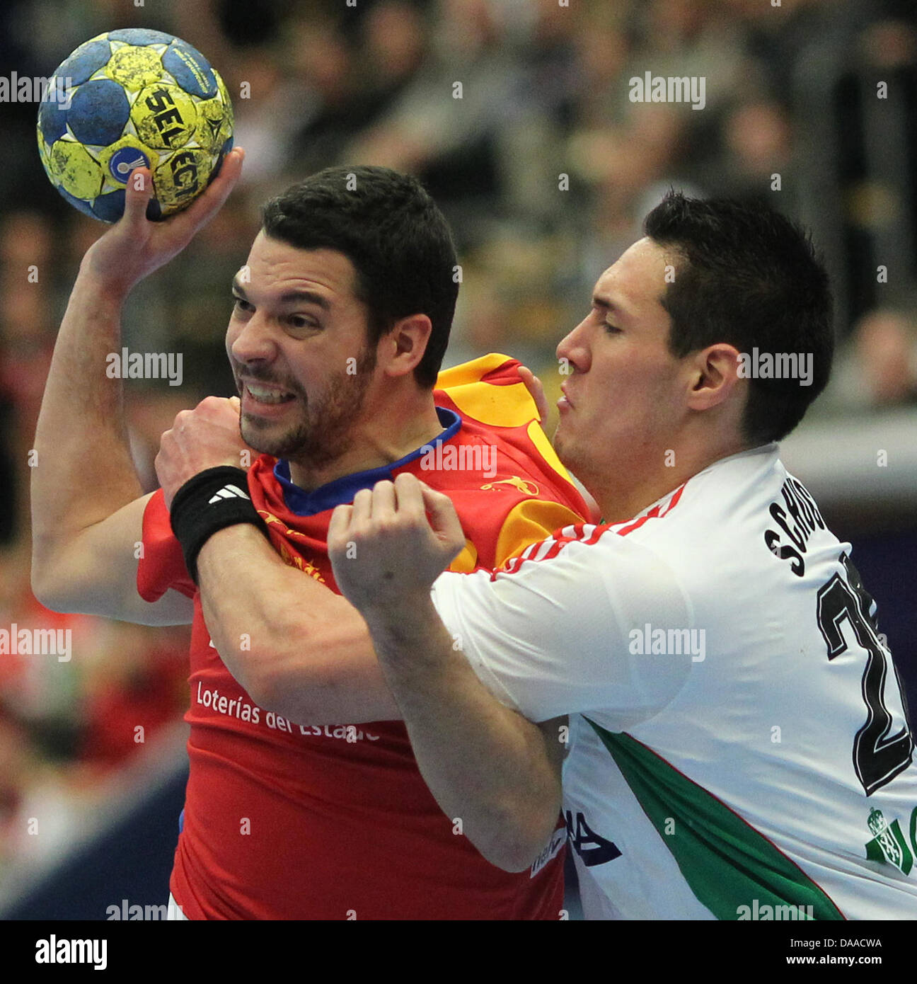 Jose Maria Vaquero Rodriguez (L) of Spain against Timuzsin Schuch of ...